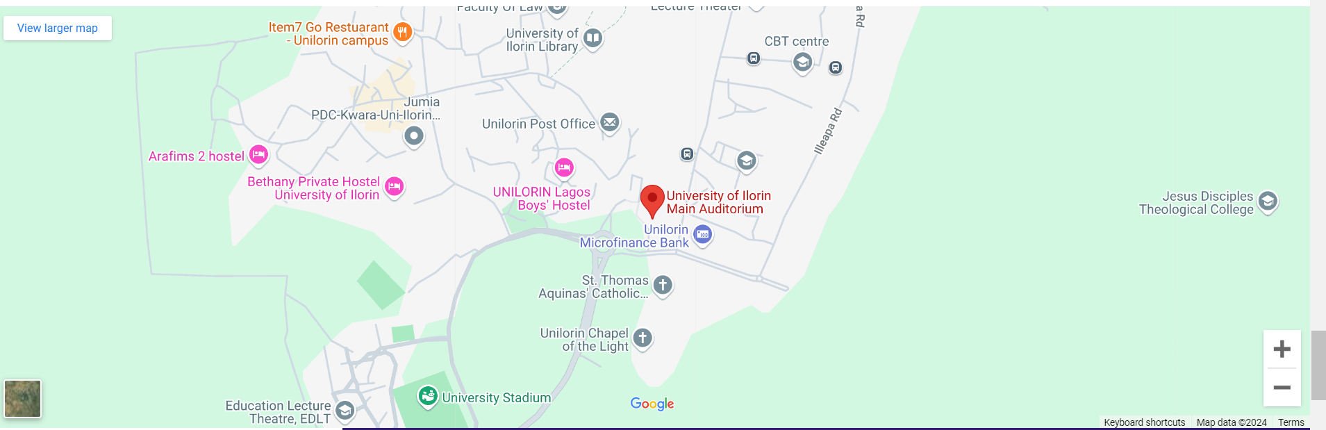 Location - University of Ilorin