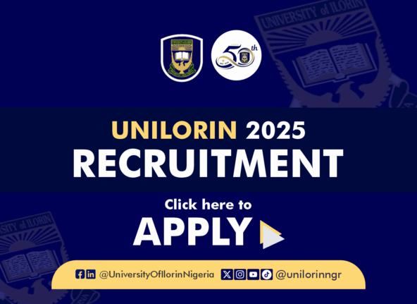 UNILORIN 2025 RECRUITMENT APPLICATION – University of Ilorin
